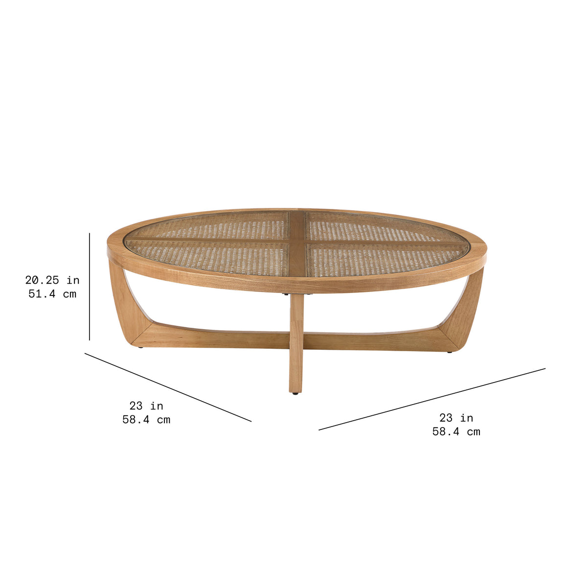 Beautiful Rattan & Glass Coffee Table with Solid Wood Frame by Drew Ba ...