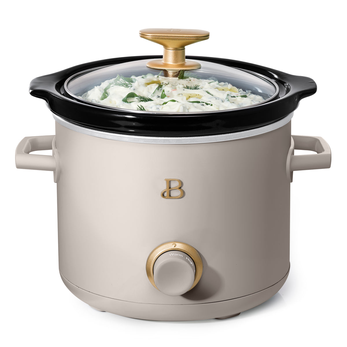 2 Qt Manual Slow Cooker, 2-Pack, Thyme Green and Porcini Taupe – Beautiful™